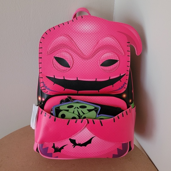 Loungefly | Bags | Oogie Boogie Neon Pink Comic Con Mini Backpack Brand ...